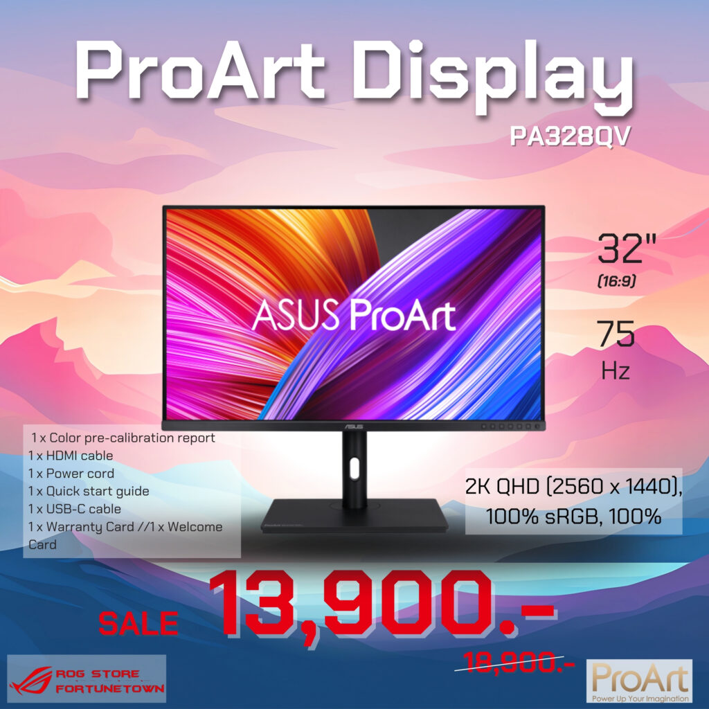 ASUS PROART PA328QV 31.5 INCH IPS 2K 75Hz - Platinum Online Shop