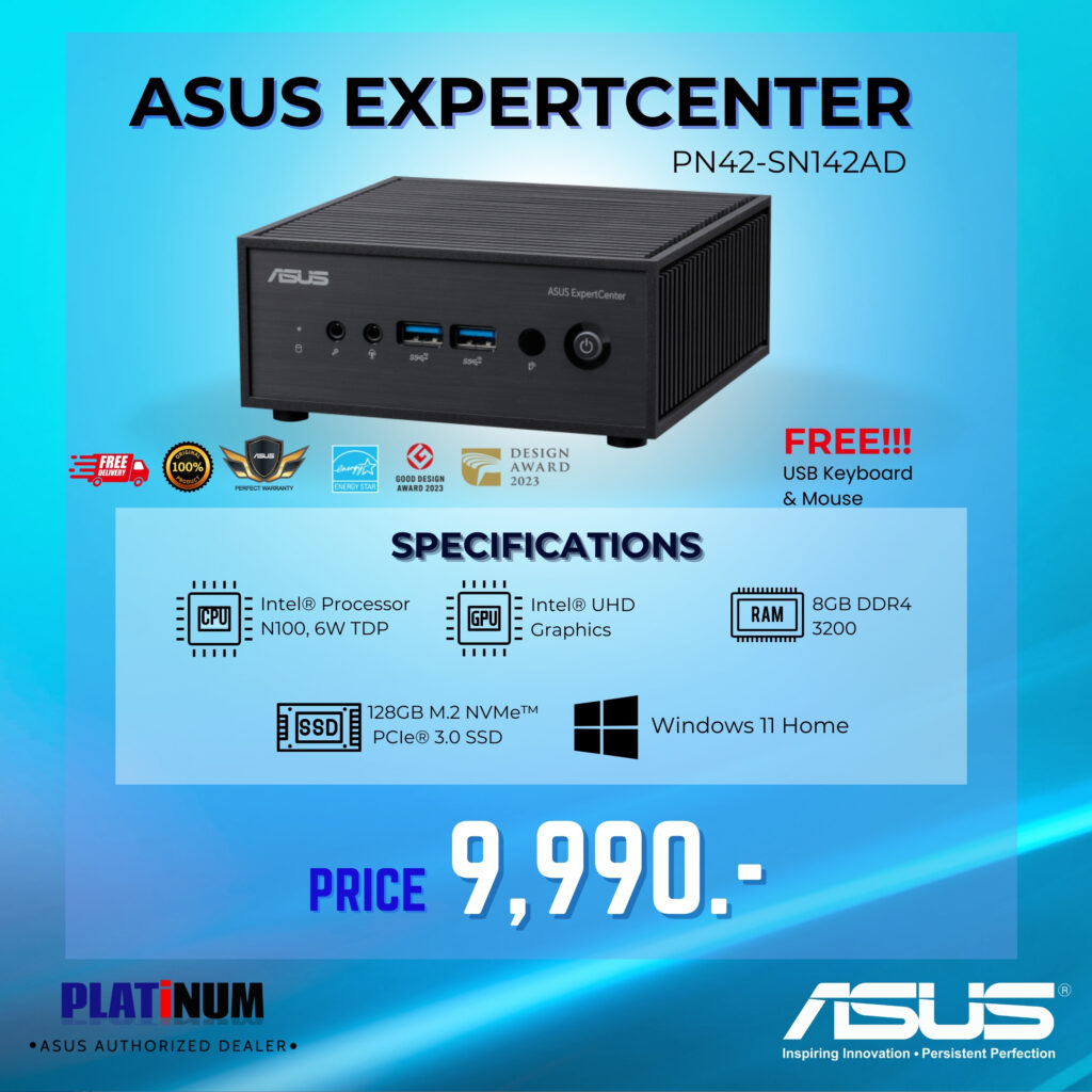 ASUS ExpertCenter Mini PC PN42 -SN142AD - Platinum Online Shop